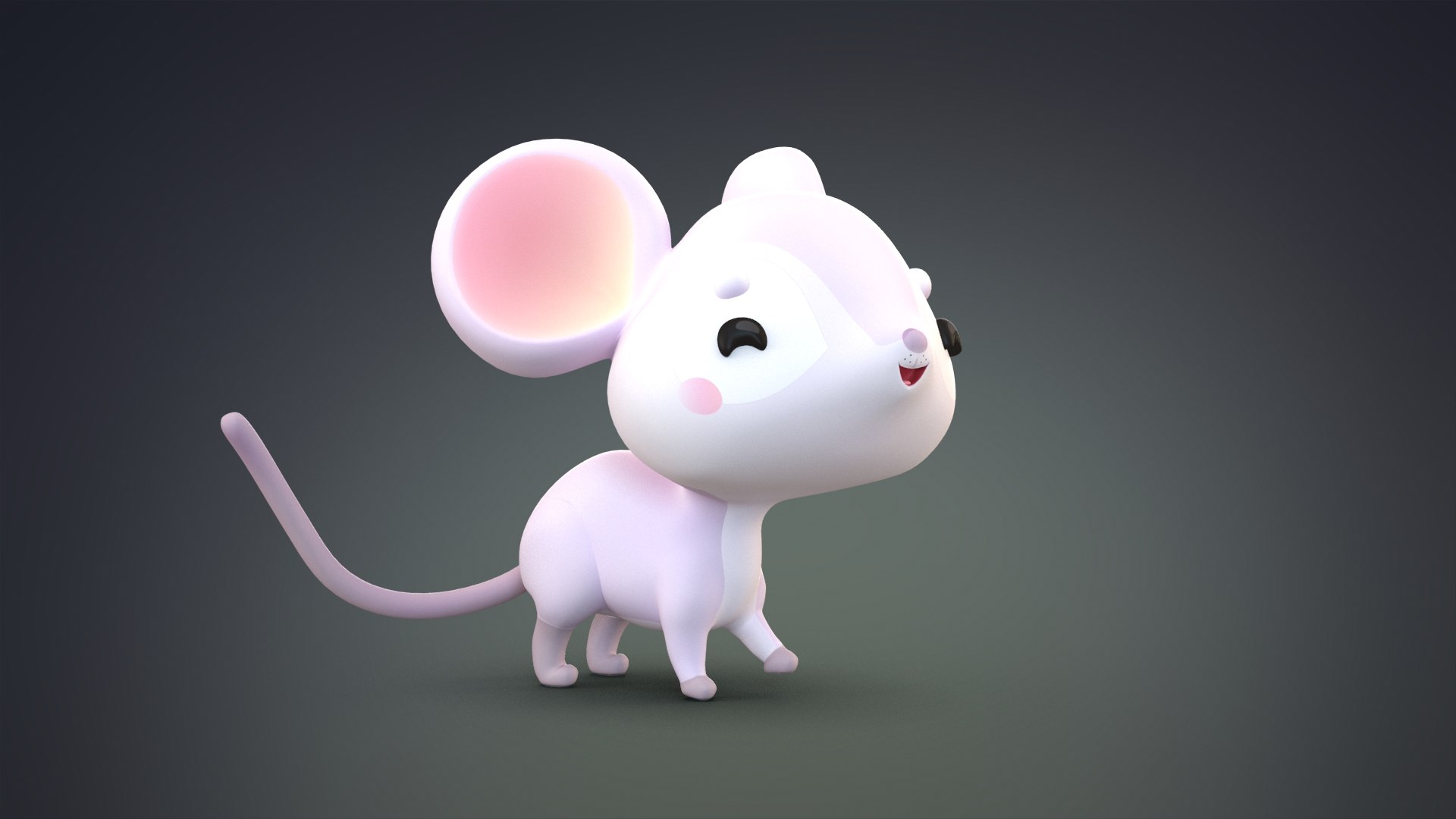 Cute cartoon mouse rat 3D - TurboSquid 1449474