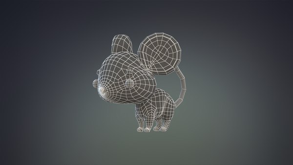 Cute cartoon mouse rat 3D - TurboSquid 1449474