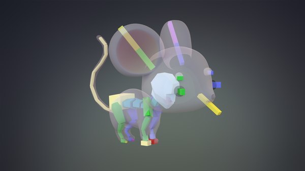 Cute cartoon mouse rat 3D - TurboSquid 1449474