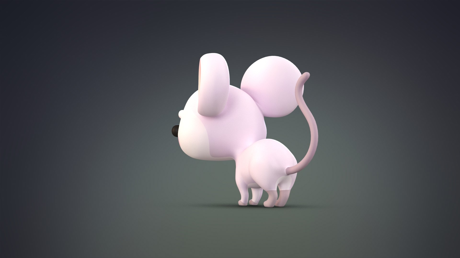 Cute cartoon mouse rat 3D - TurboSquid 1449474