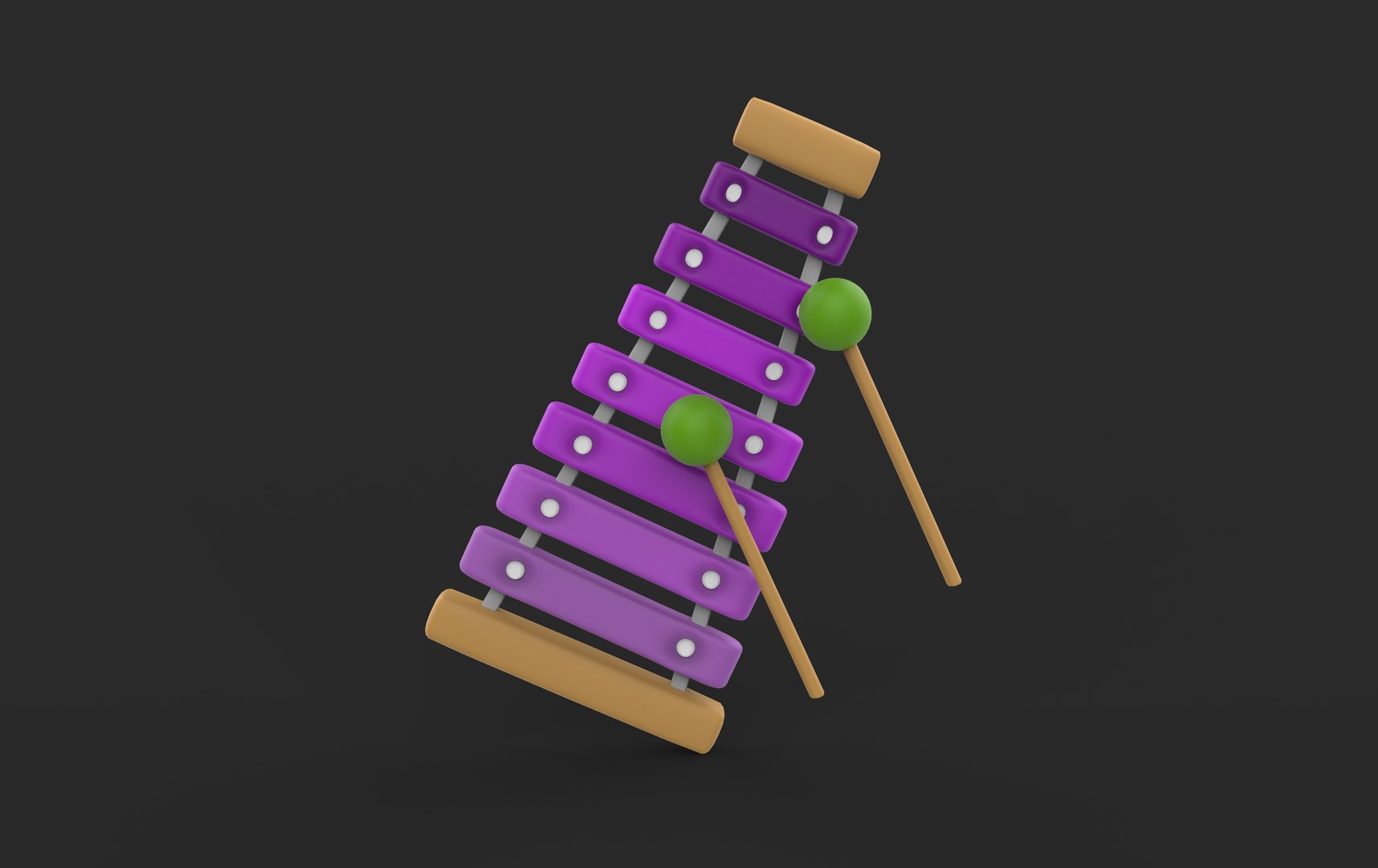 3D Xylophone 3D Model - TurboSquid 2363302