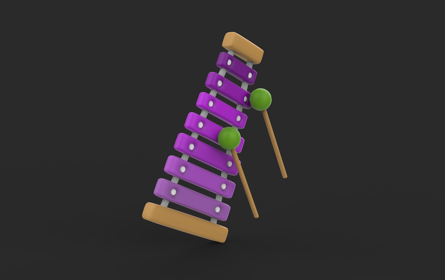 3D Xylophone 3D Model - TurboSquid 2363302