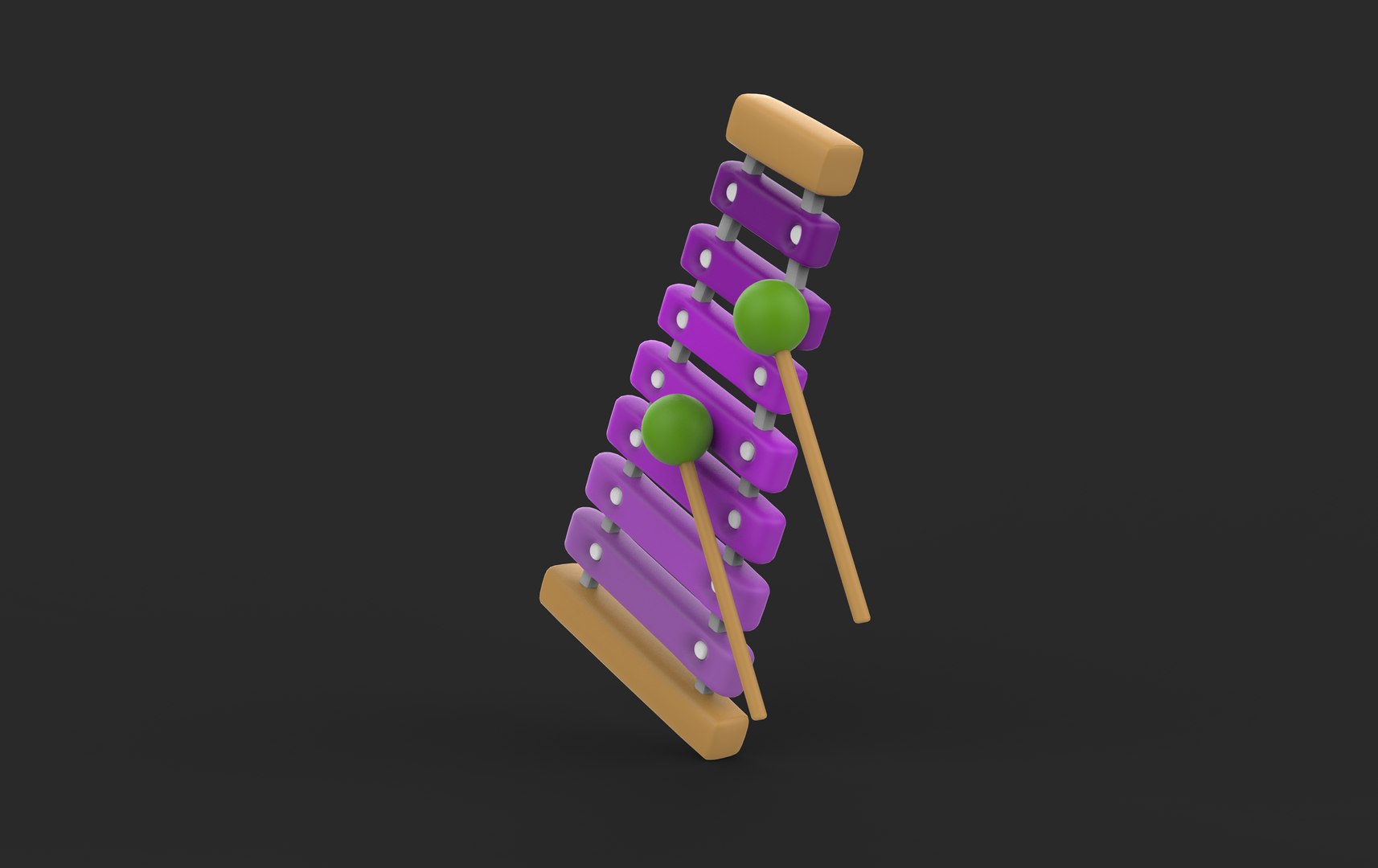 3D Xylophone 3D Model - TurboSquid 2363302