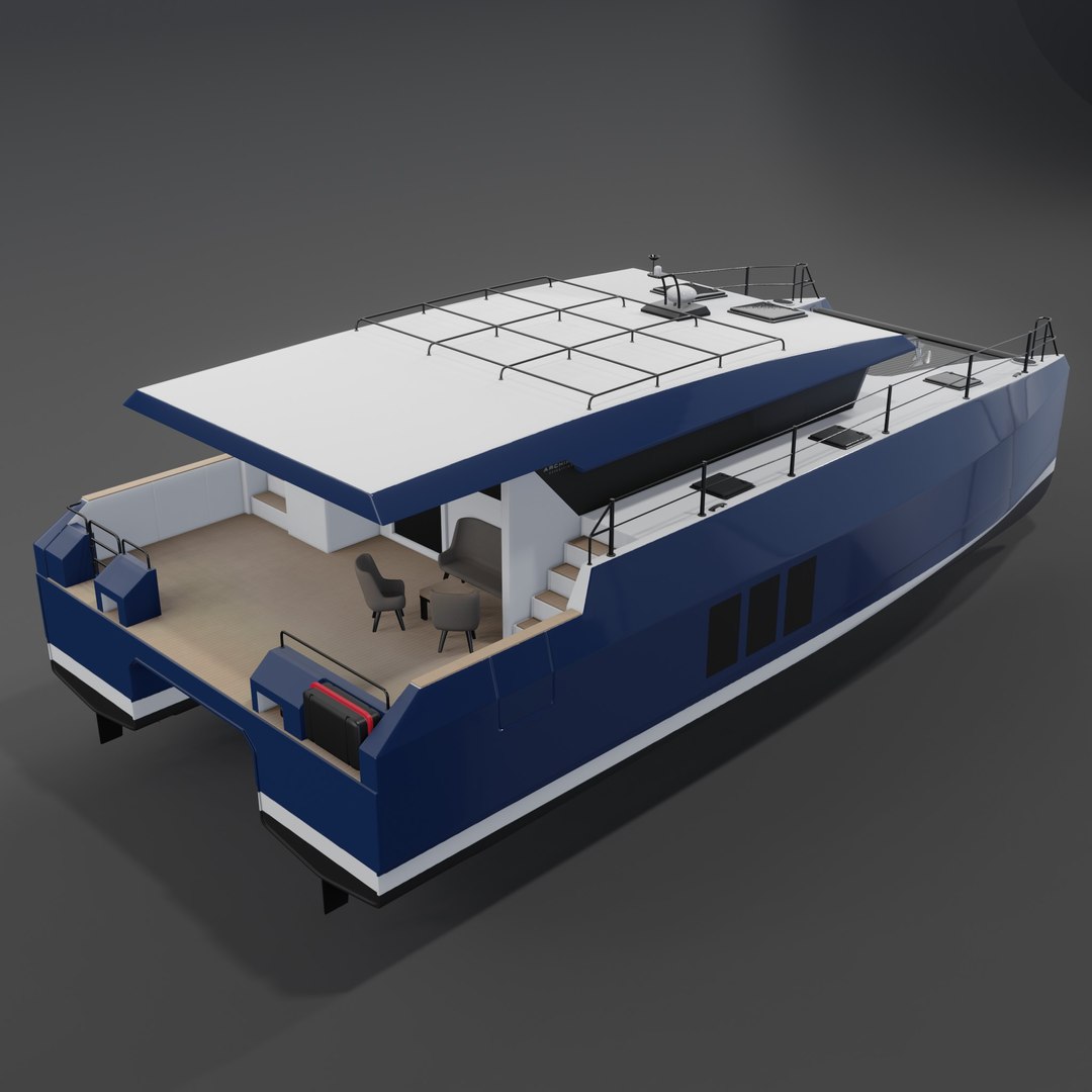 3D Archipelago 47 Catamaran Powercat - TurboSquid 2401202