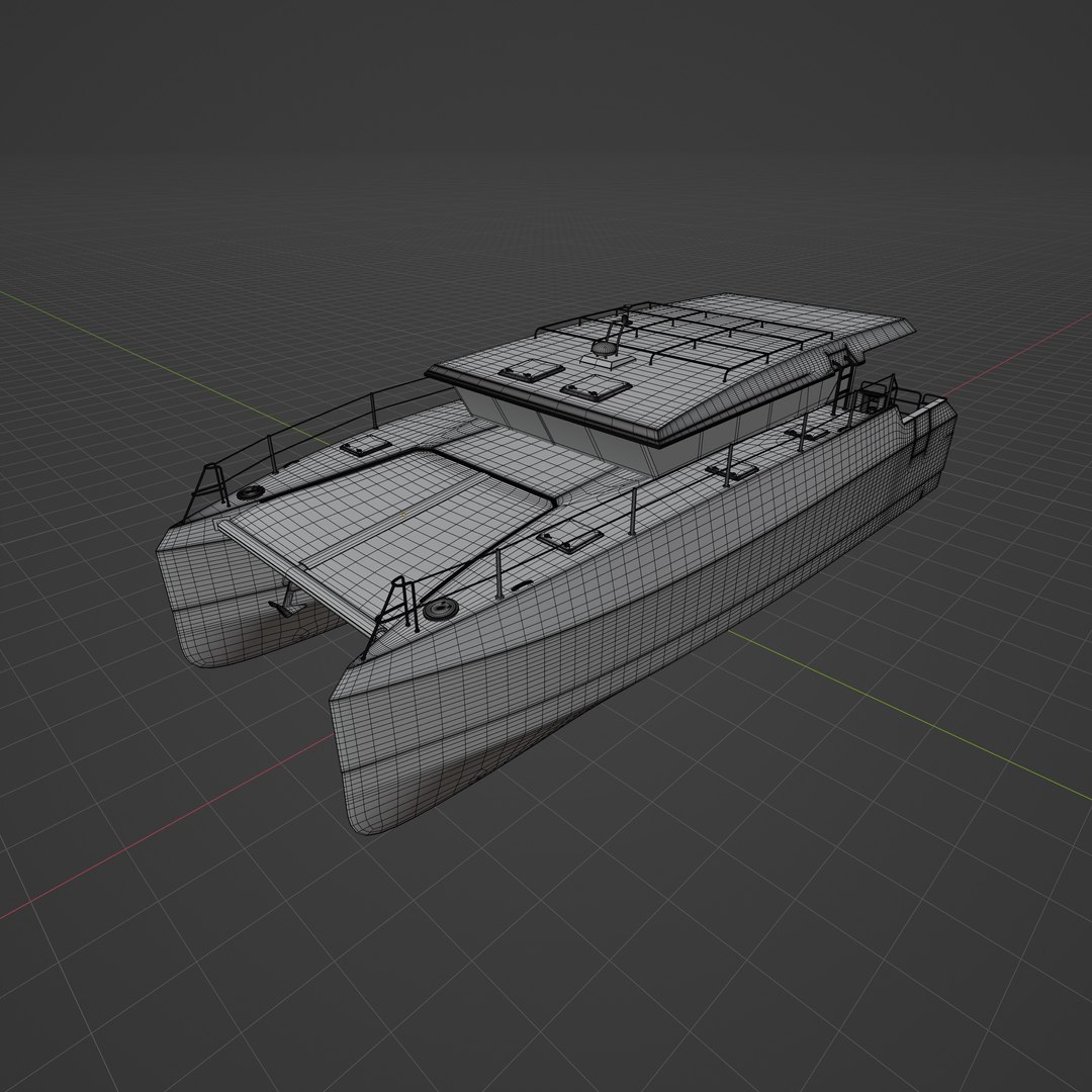 3D Archipelago 47 Catamaran Powercat - TurboSquid 2401202