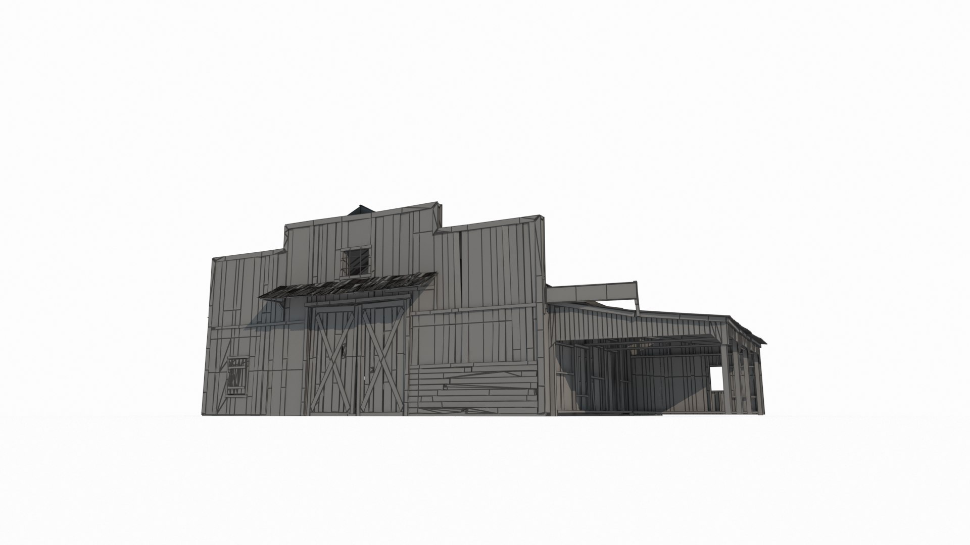 3D Modern Architecture Warehouse Stables - TurboSquid 2389261