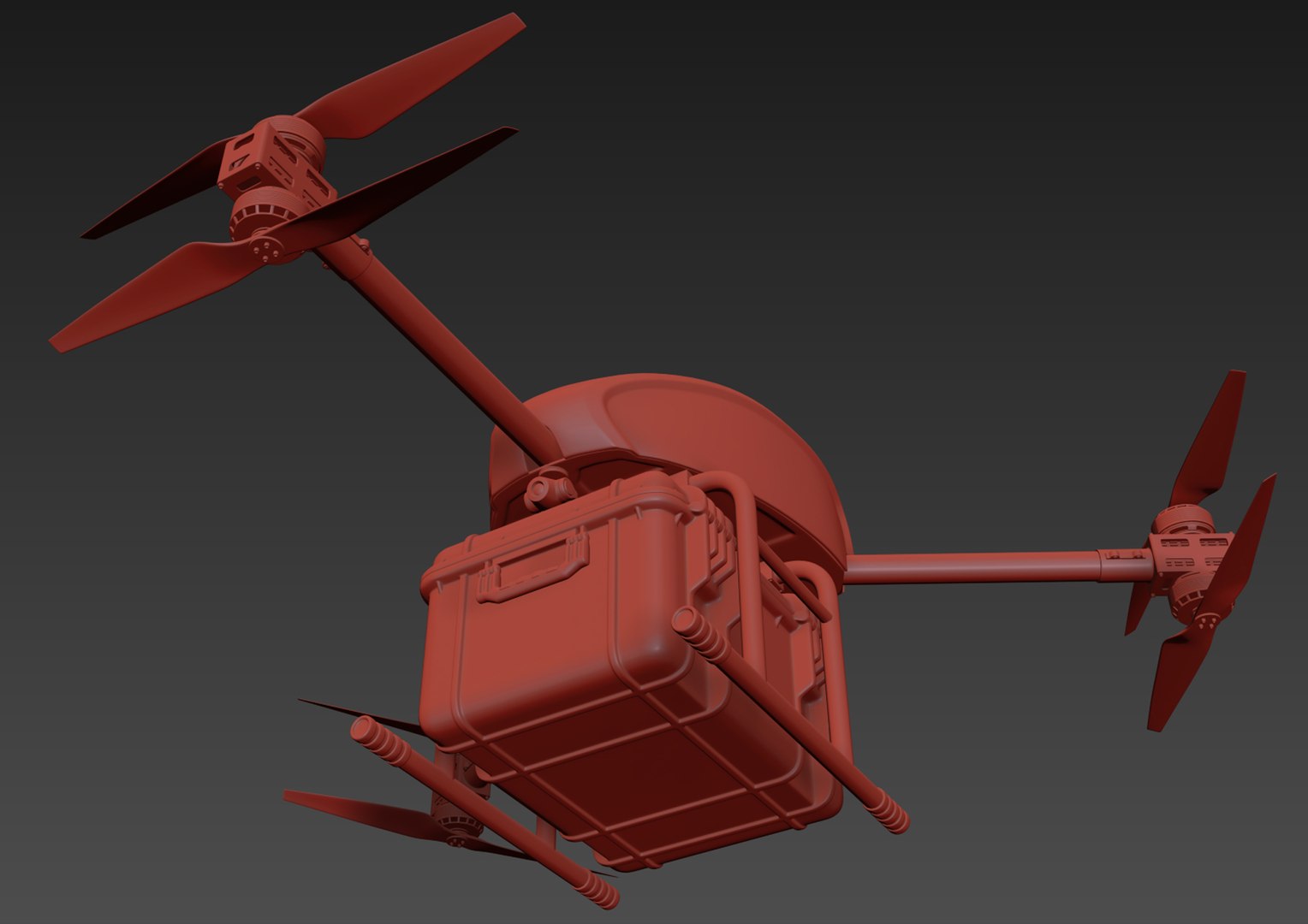Medical Drone Tricopter 3D Model - TurboSquid 2513716