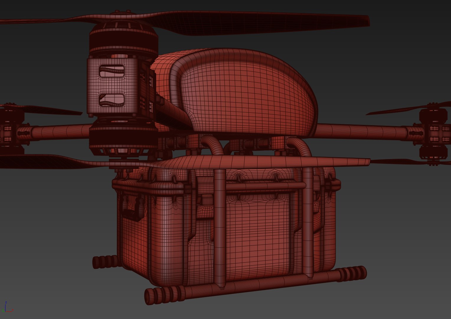 Medical Drone Tricopter 3D Model - TurboSquid 2513716