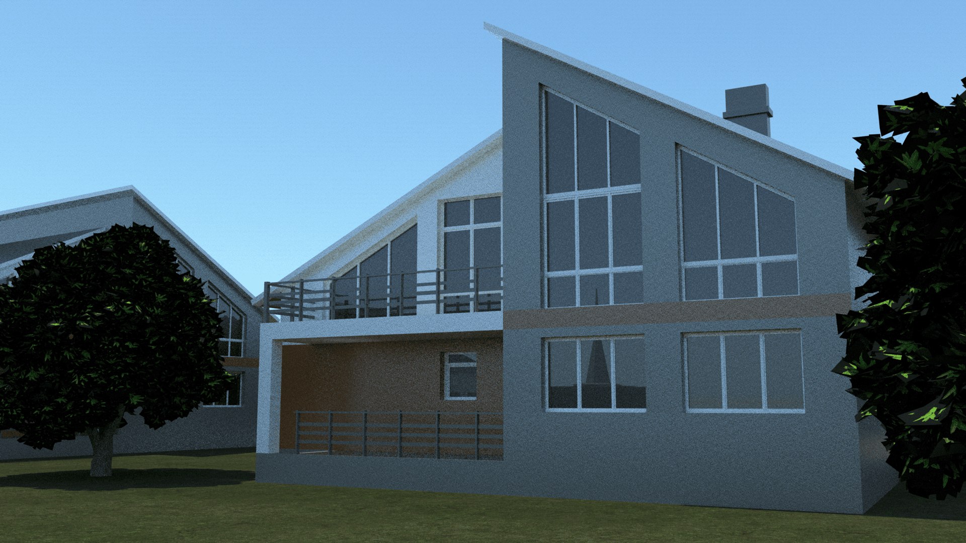 3D Model Modern Residential House Architecture 3D Model Exterior ...