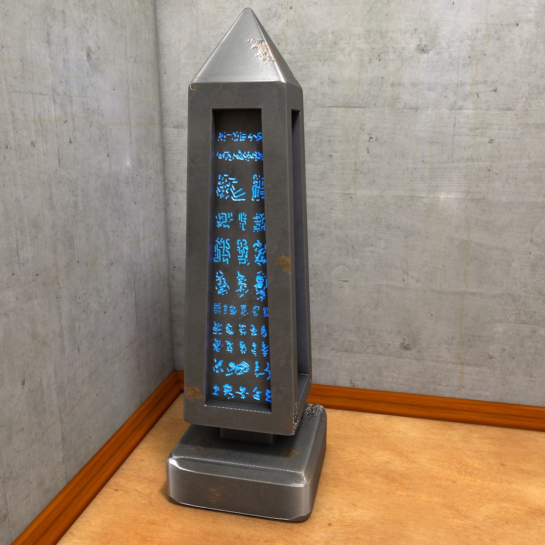 Alien Pyramid Sign 3d Model