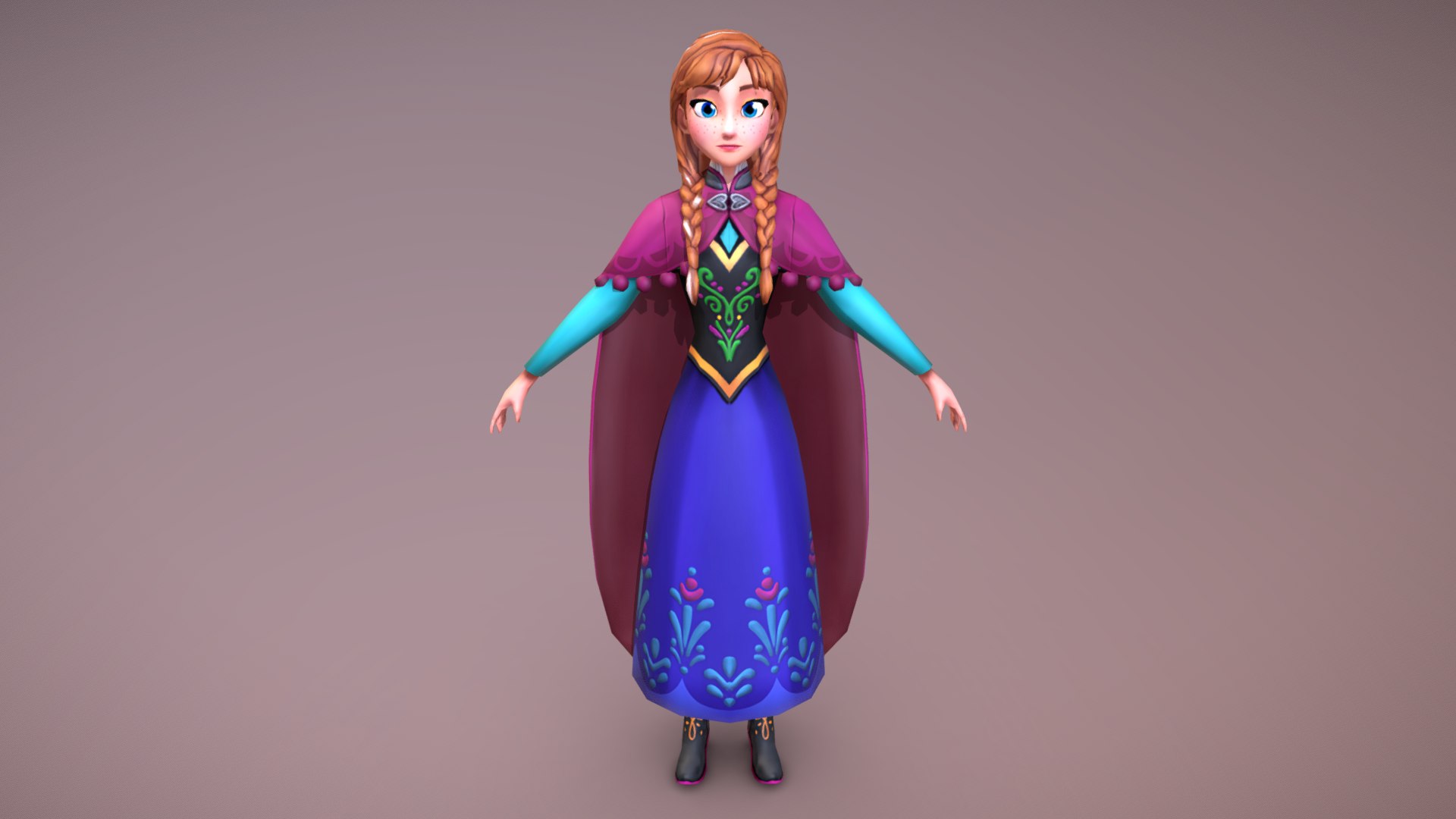 Anna - Disney Magic Kingdoms 3D - TurboSquid 2240173