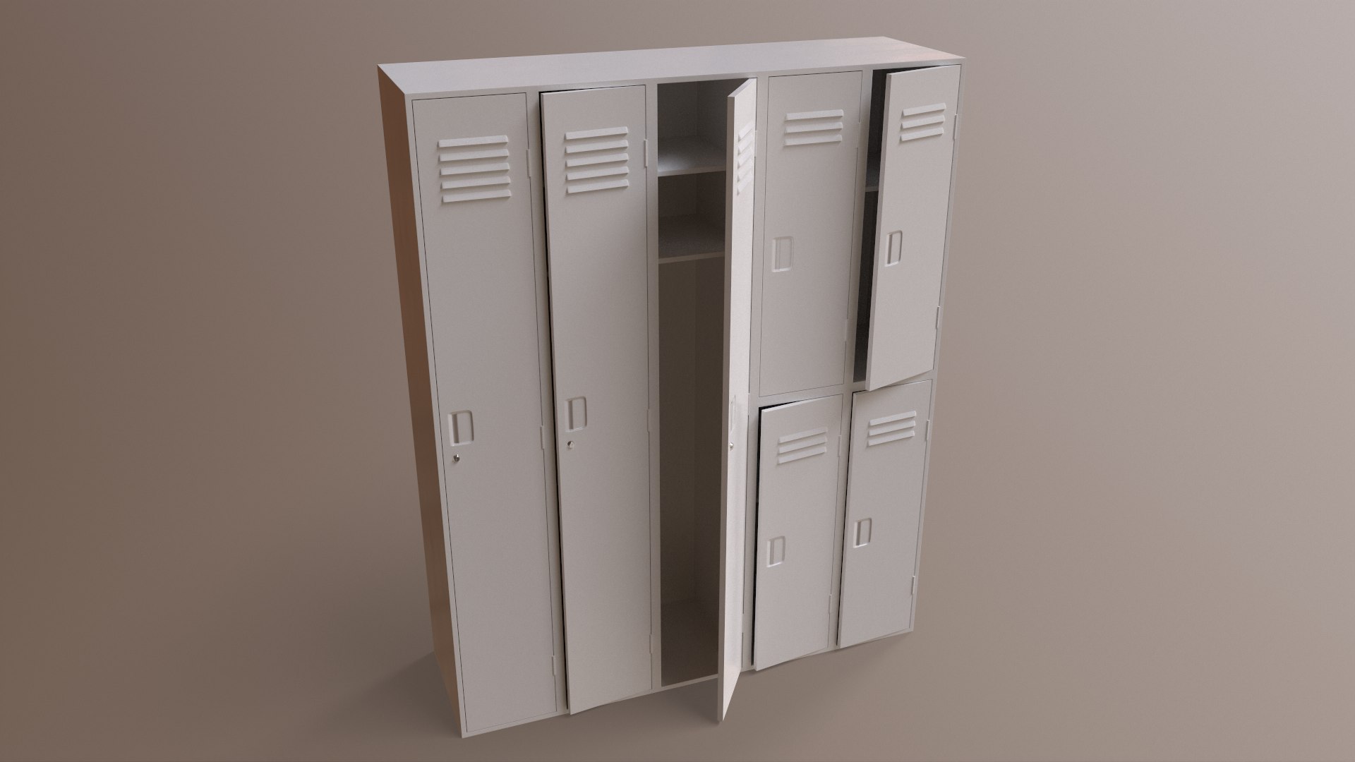 3D model PBR School Gym Locker 07 - Green Light - TurboSquid 1783395