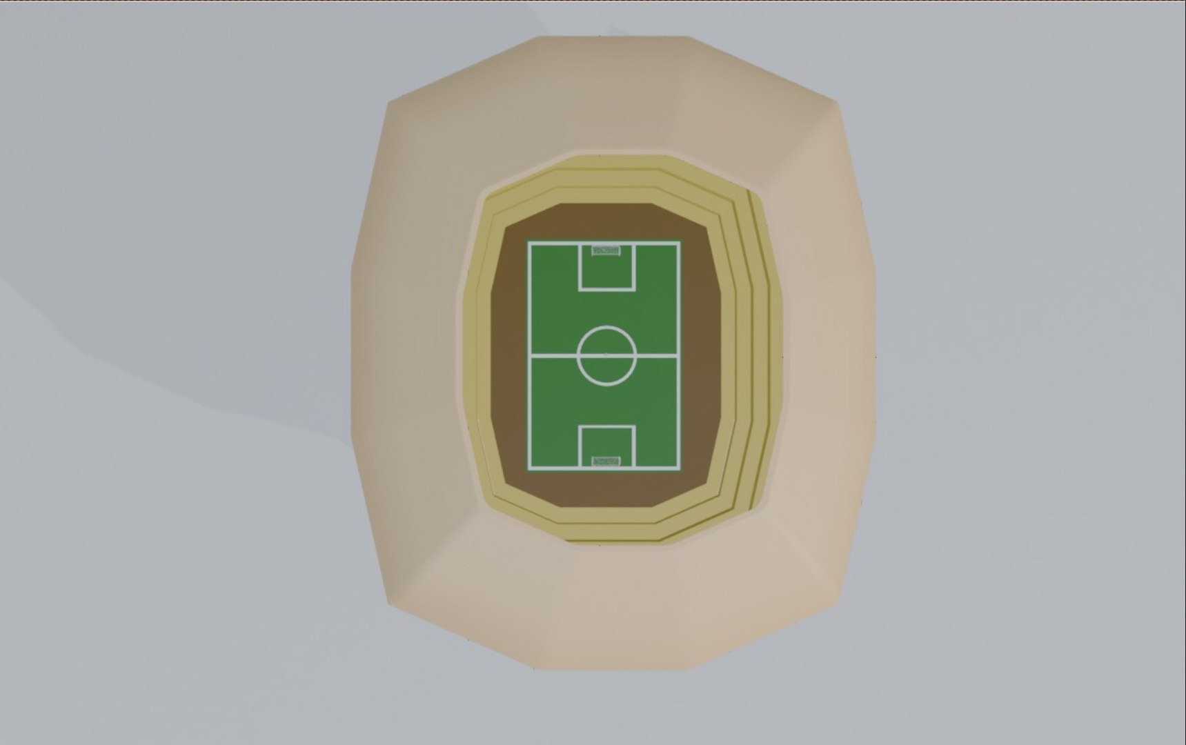 3D Low Poly Football Stadium With Soccer Goal And Football - TurboSquid ...