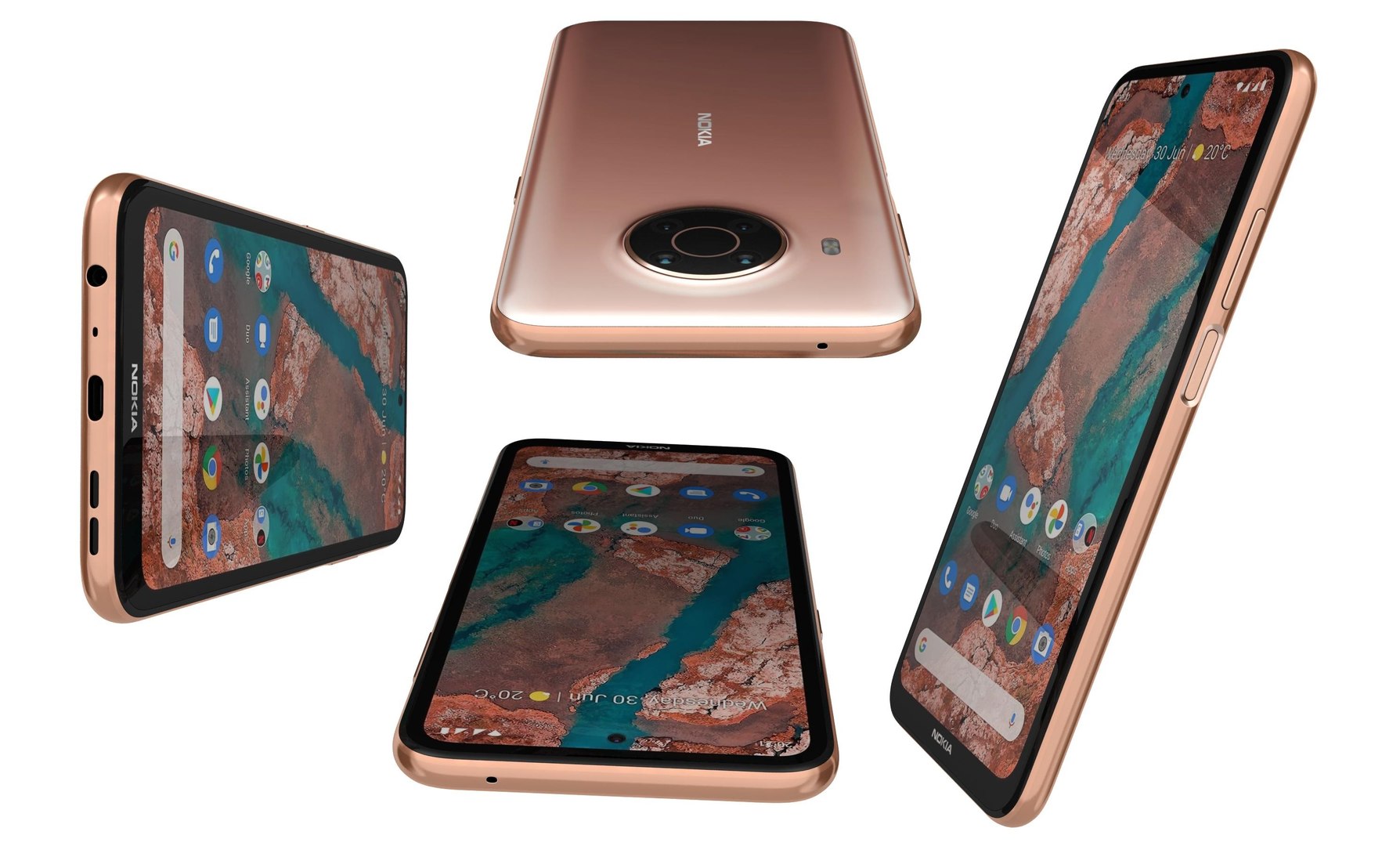 Nokia X20 Nordic Blue And Midnight Sun 3D model - TurboSquid 1799932