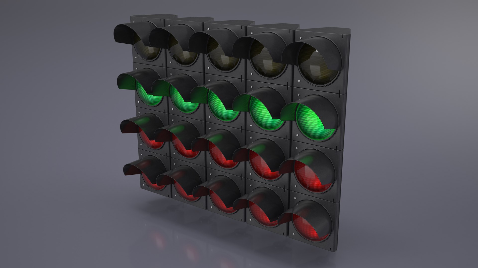 Racing Start Lights Green 3D Model - TurboSquid 2003131