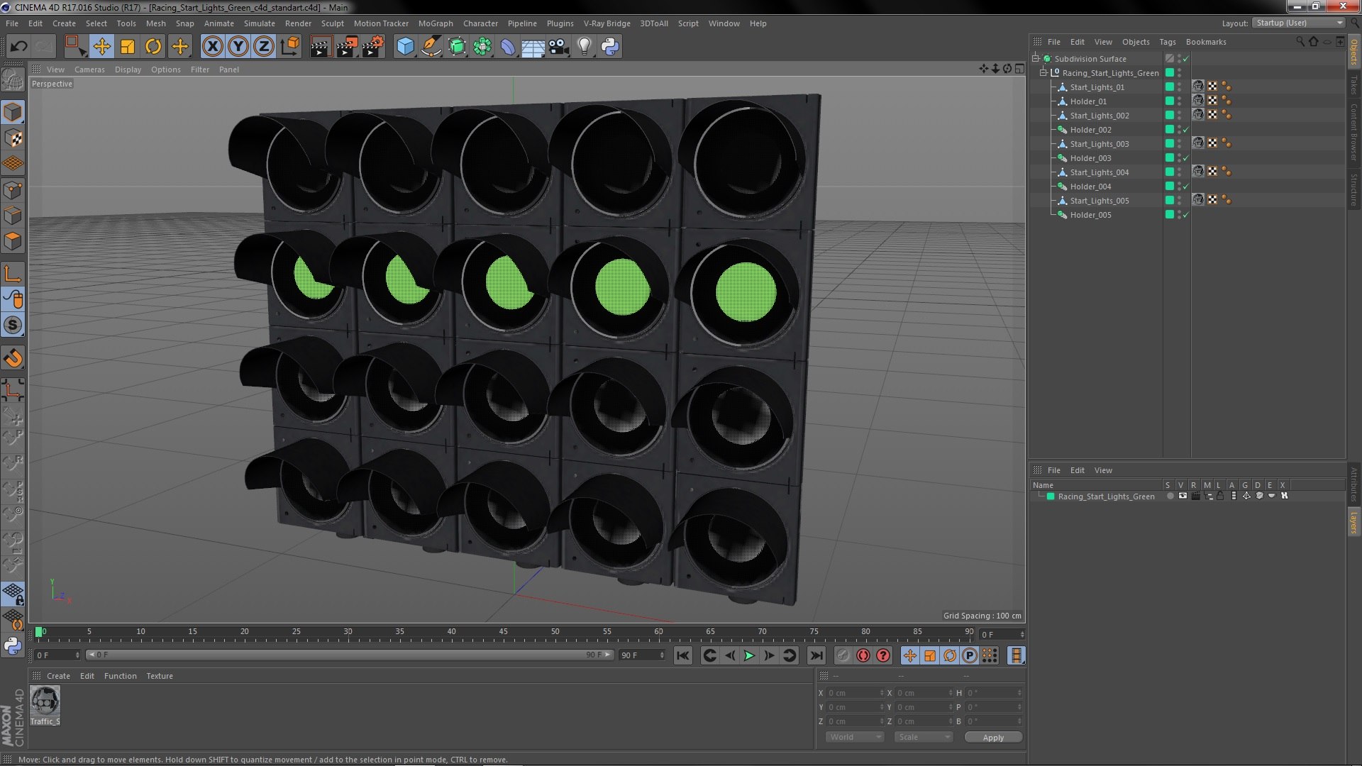 Racing Start Lights Green 3D model - TurboSquid 2003131