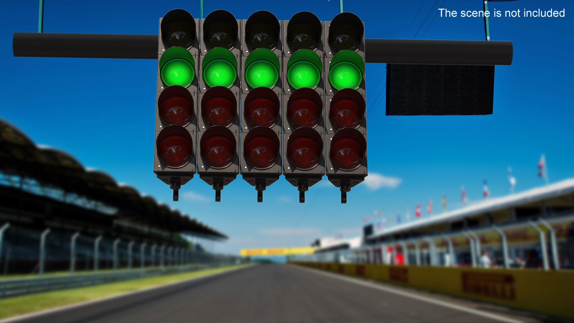 Racing Start Lights Green 3D Model - TurboSquid 2003131