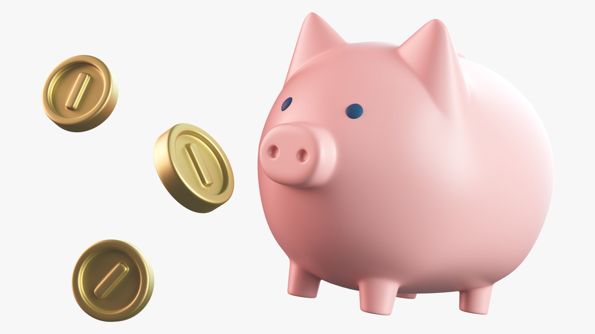 3D Cuttest Piggy Bank With Wallet Cash Coins Model - TurboSquid 2017729