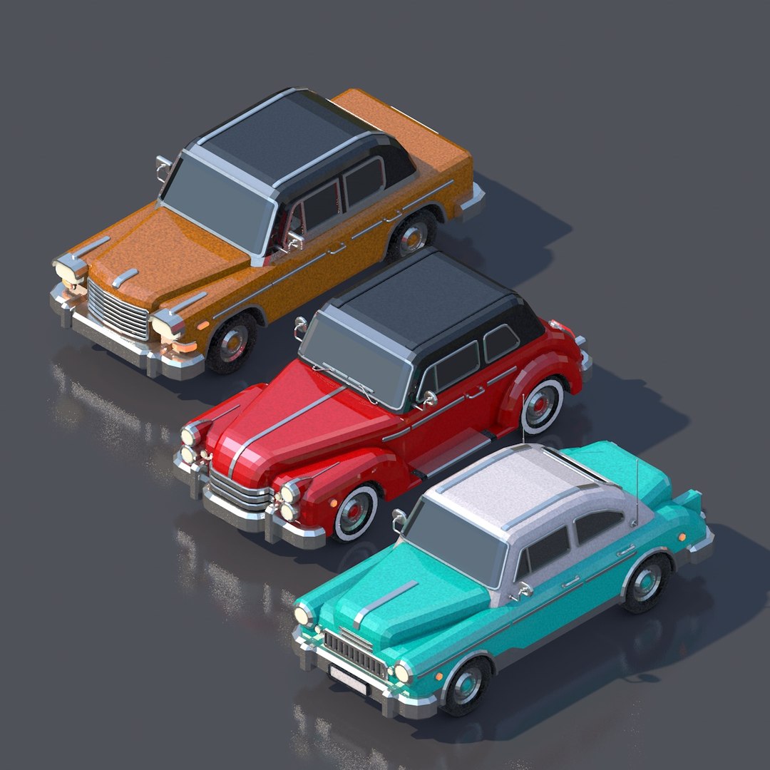 3D Lowpoly Cars Group 7 - TurboSquid 1917550