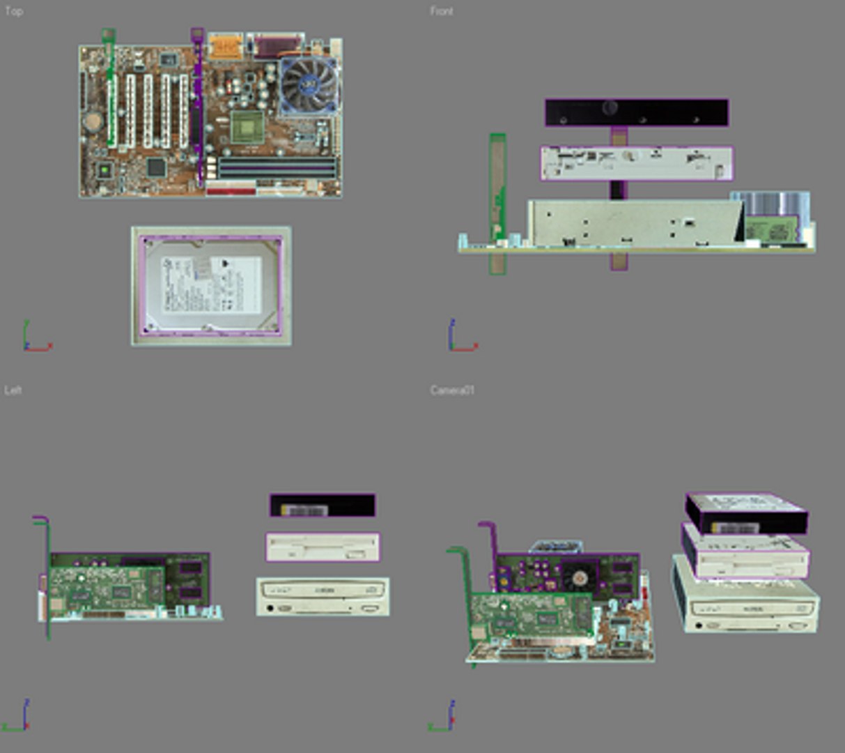 3d computer hardware pack