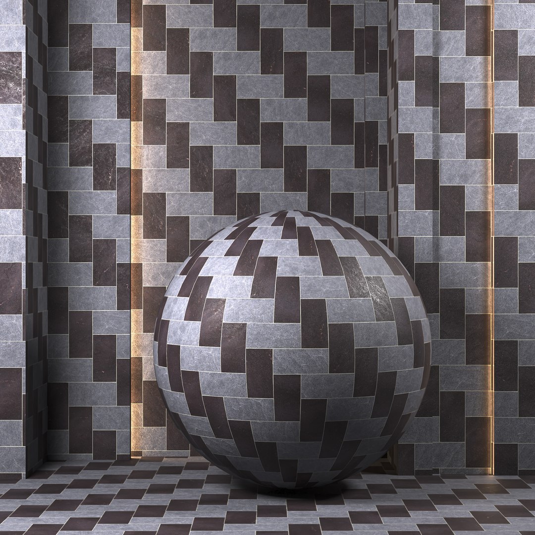 3D Checkered Floor Tile - 4K Seamless PBR Set 01 - TurboSquid 2368369