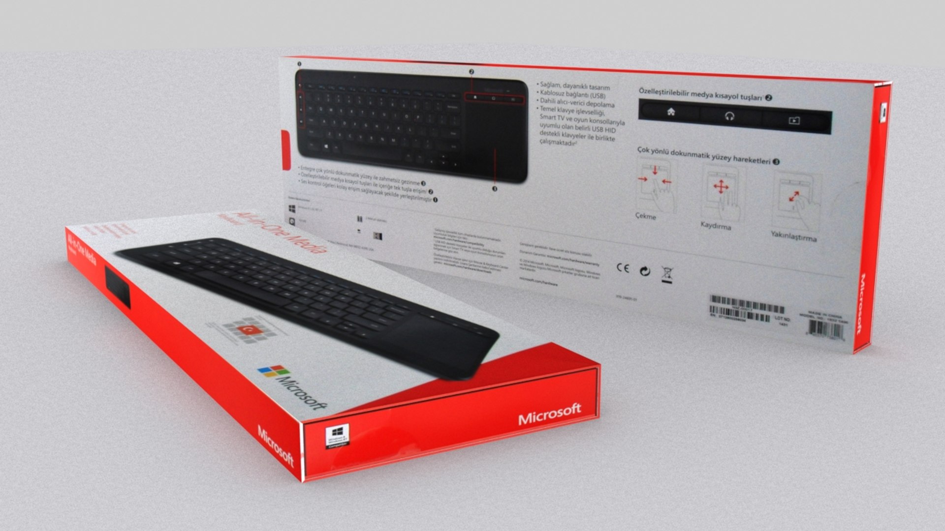 Microsoft Keyboard Box 1 3d Model