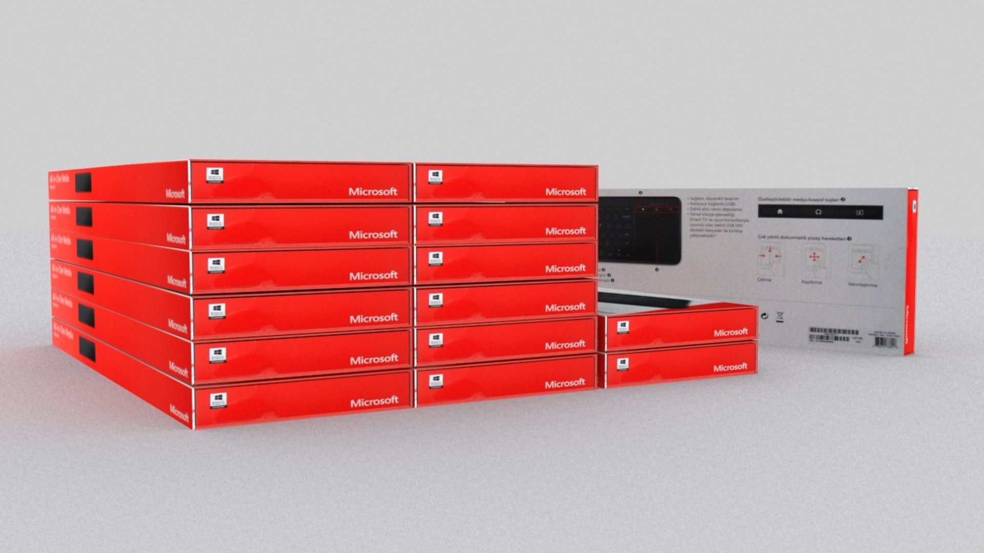 Microsoft Keyboard Box 1 3d Model