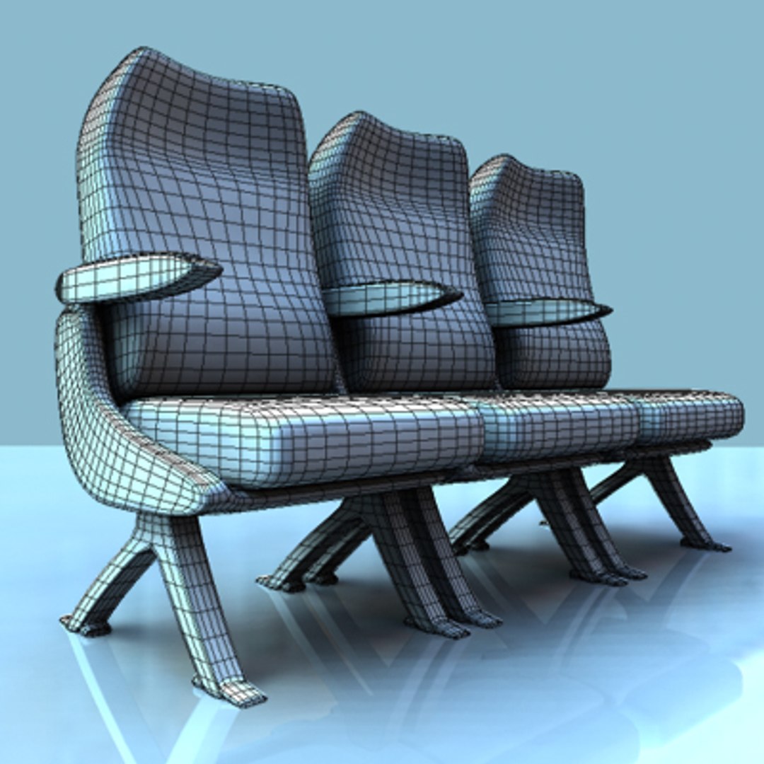 3d Airplane Economy Seats Class Model