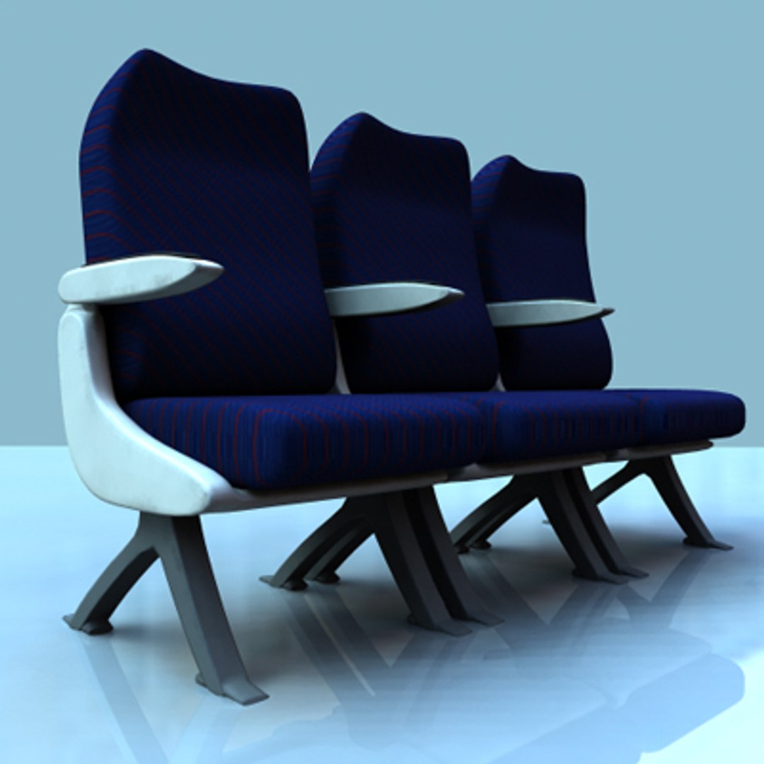 3d Airplane Economy Seats Class Model