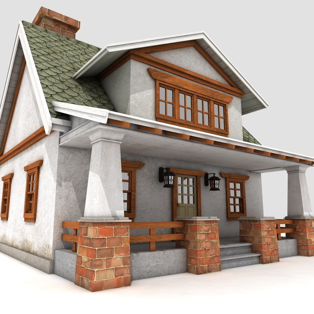 Cartoon House Model - TurboSquid 1600070