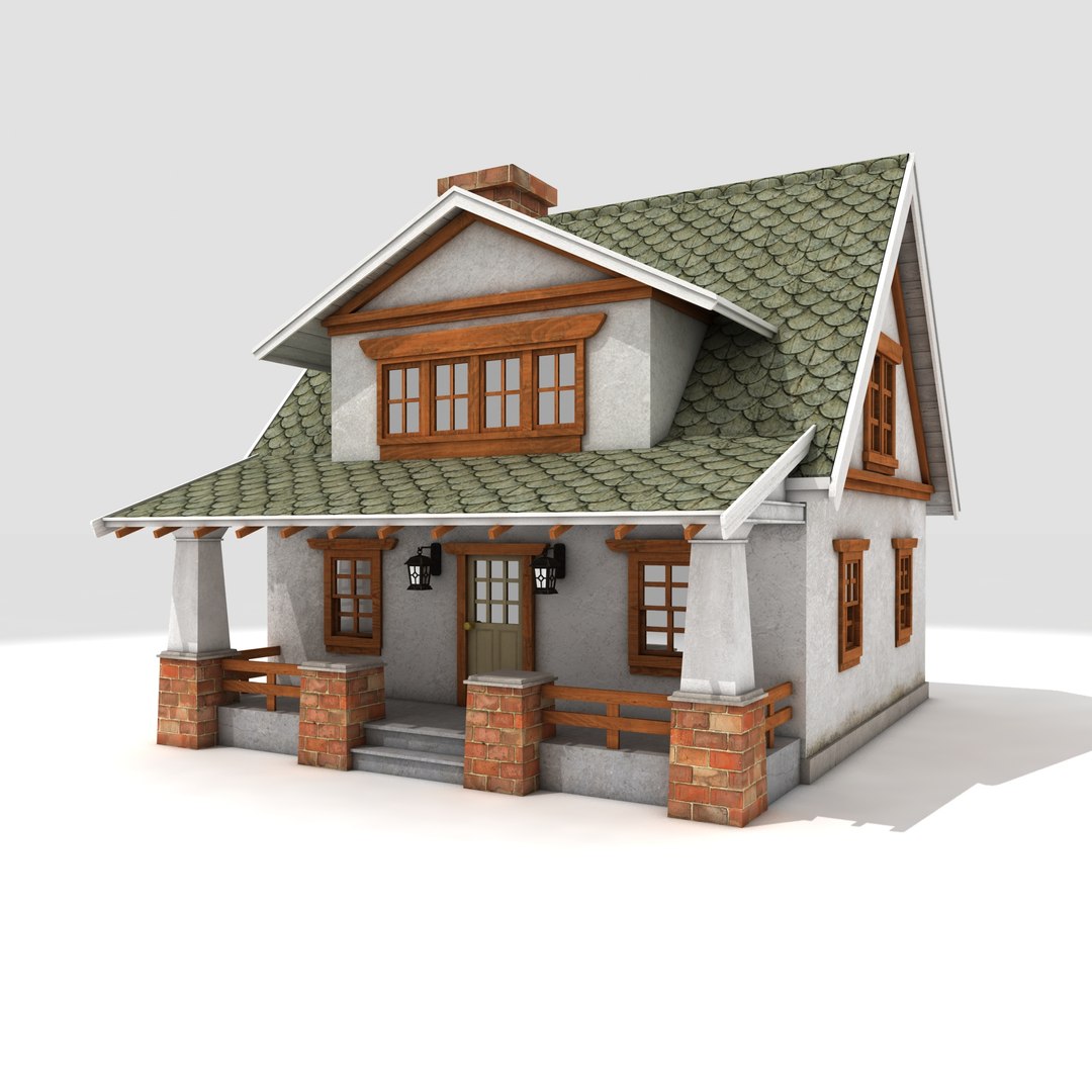 Cartoon House Model - TurboSquid 1600070