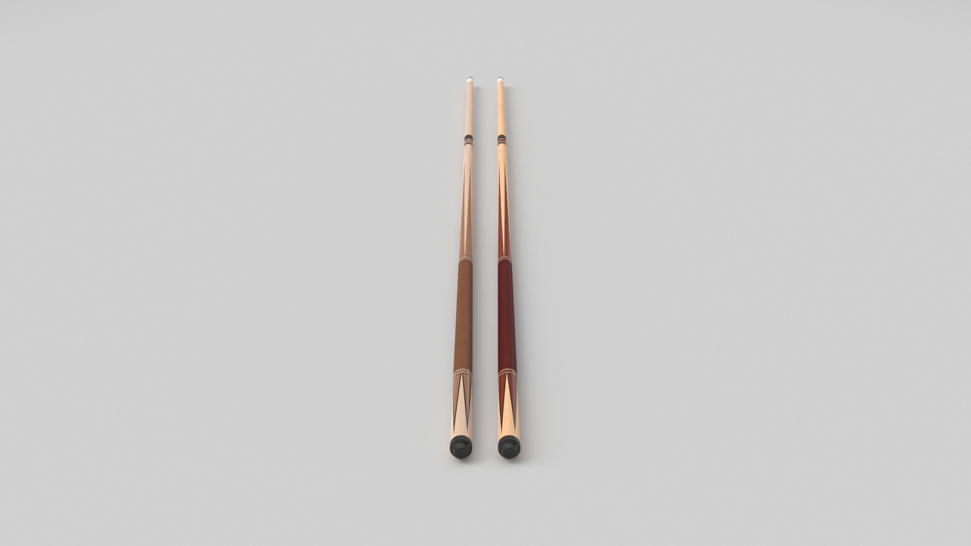 Two Billiard Cue Sticks Set 3D Model - TurboSquid 1982049