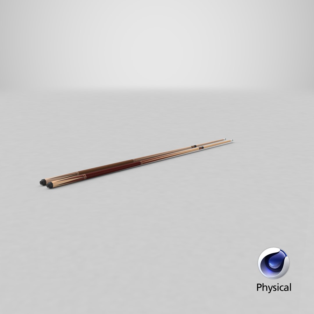 Two Billiard Cue Sticks Set 3D Model - TurboSquid 1982049