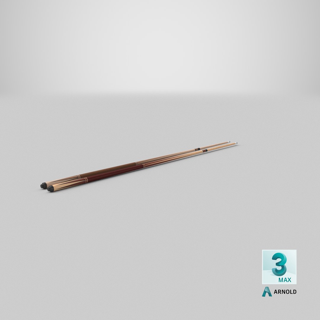 Two Billiard Cue Sticks Set 3D Model - TurboSquid 1982049