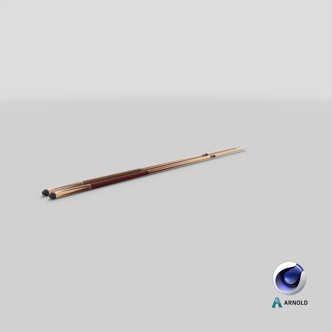 Two Billiard Cue Sticks Set 3D Model - TurboSquid 1982049