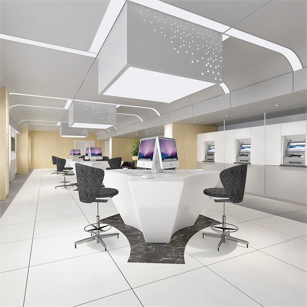 Bank Client Service Hall Modelo 3D - TurboSquid 1893358