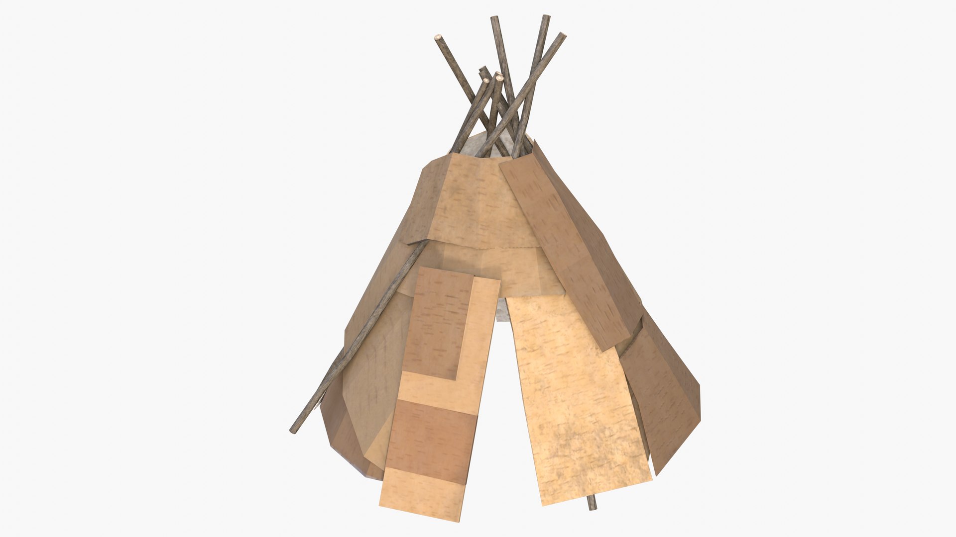 3D Chum Birch Tent Model - TurboSquid 2013445