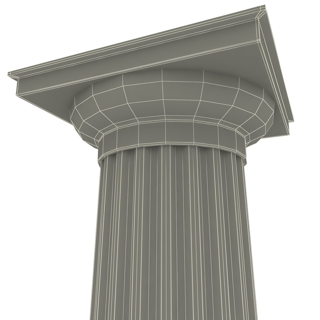 3d Doric Order Column Model
