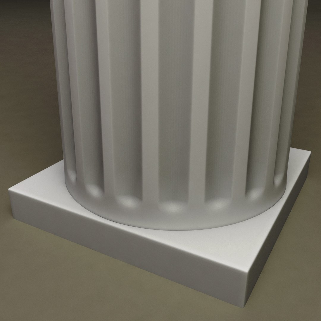 3d Doric Order Column Model