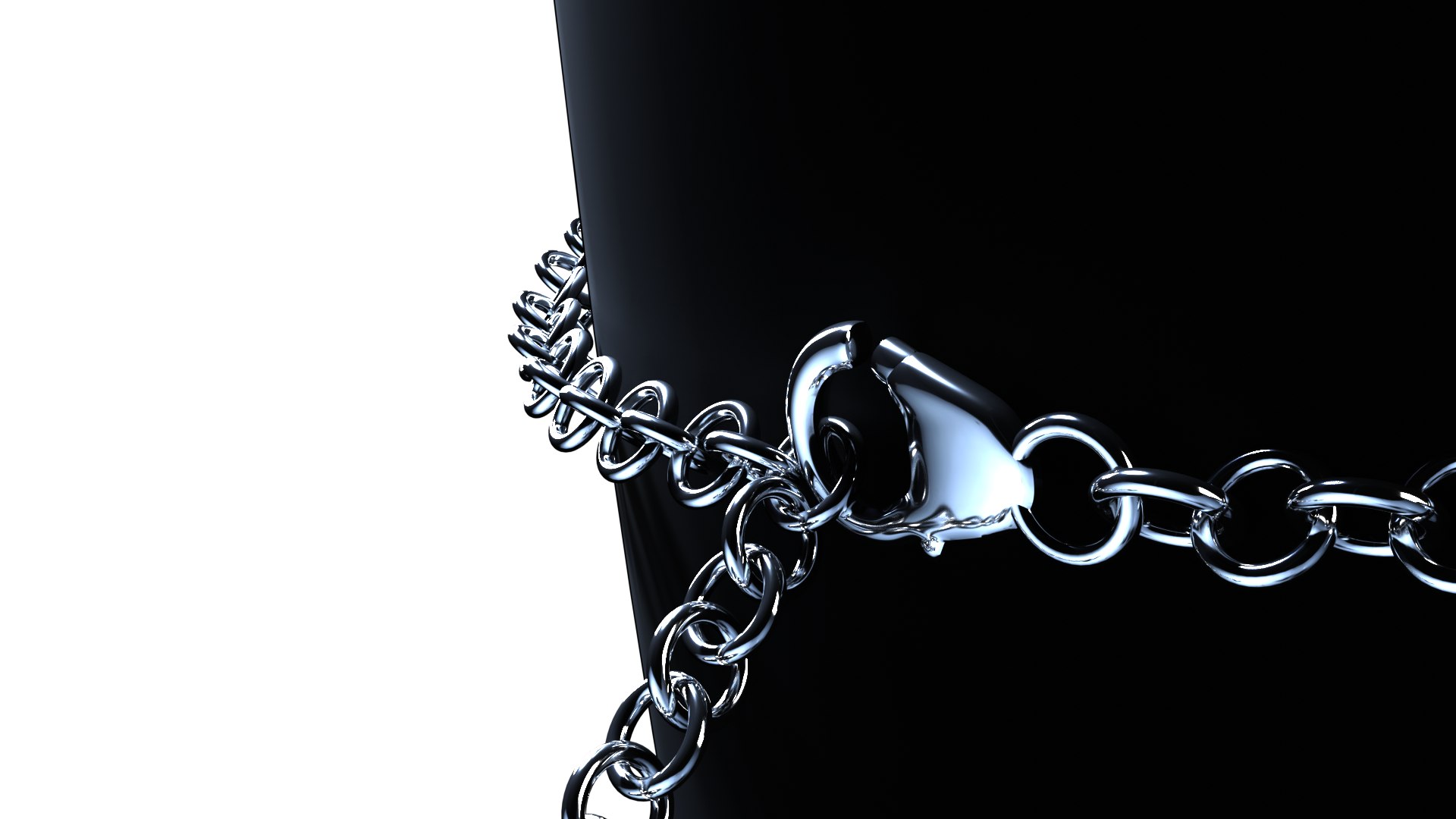 Silver Moon Sickle Charm Bracelet 3D - TurboSquid 1782085