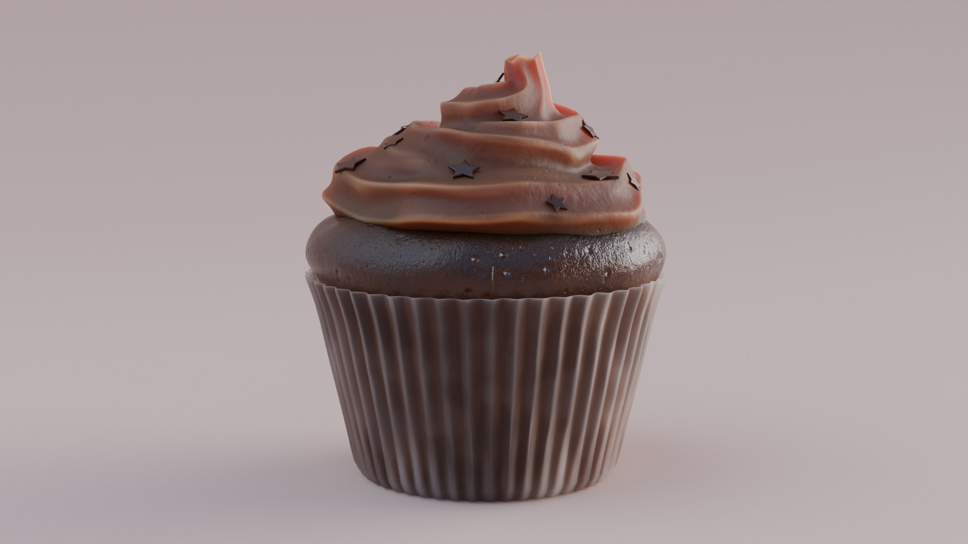 3D Chocolate Cupcake Model - TurboSquid 2195613