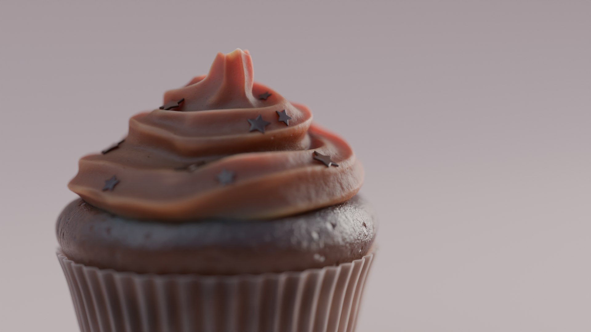 3D Chocolate Cupcake Model - TurboSquid 2195613