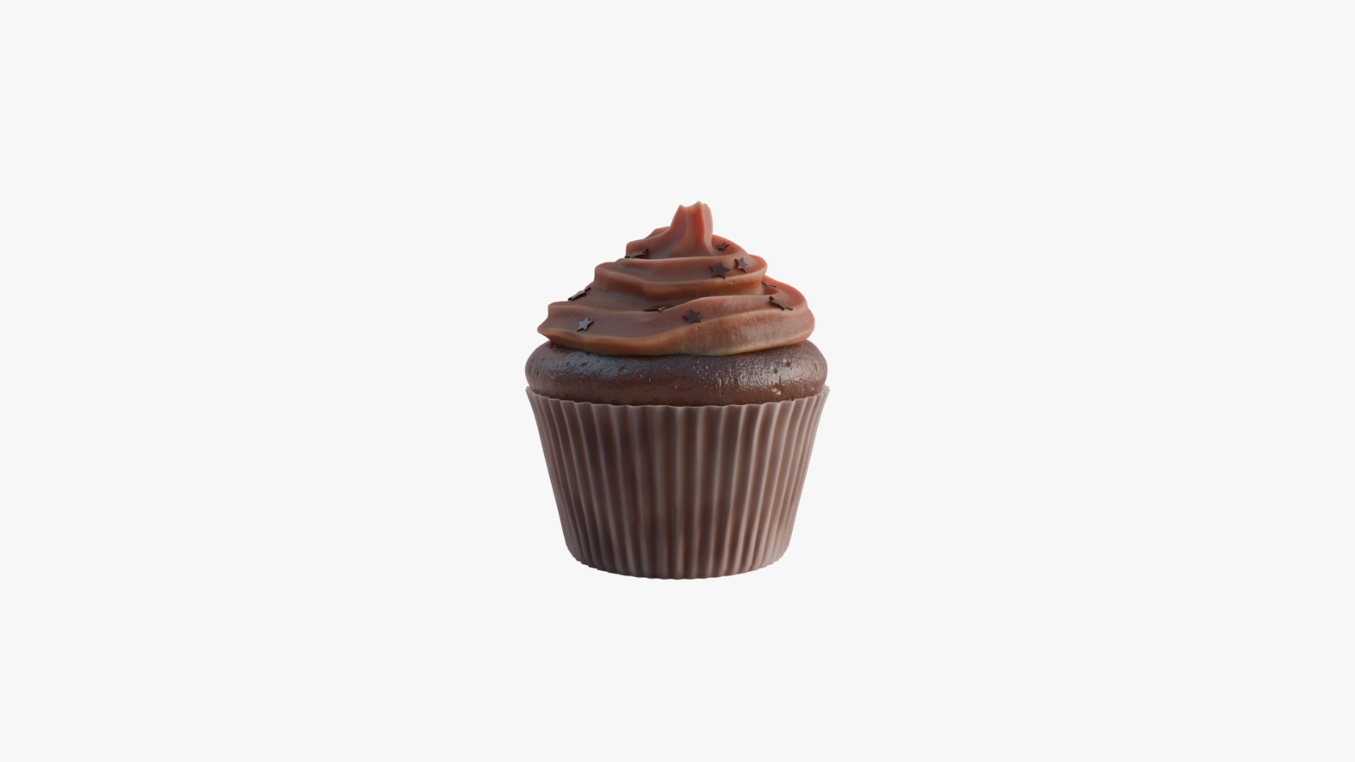 3D Chocolate Cupcake Model - TurboSquid 2195613