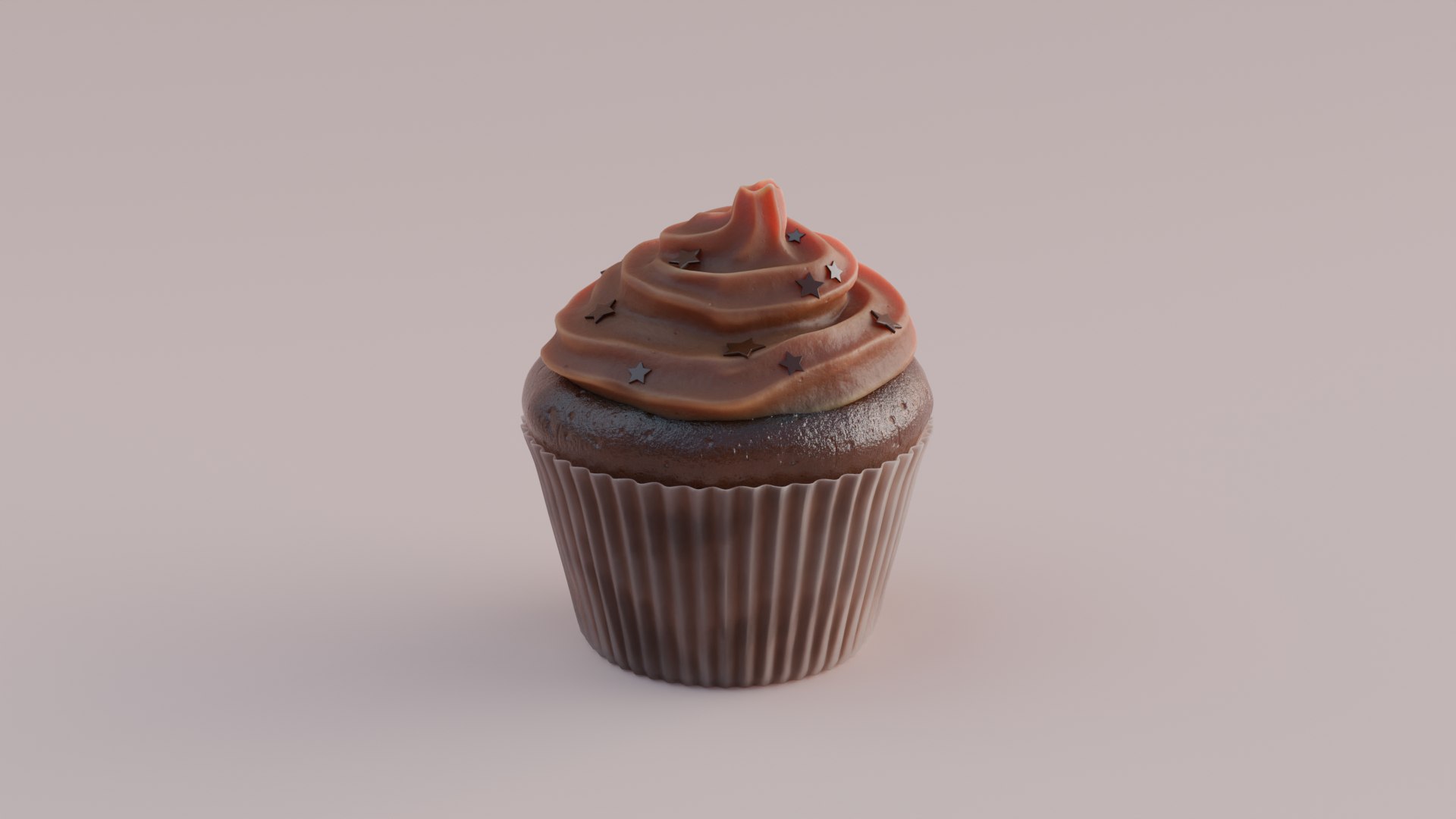 3D Chocolate Cupcake Model - TurboSquid 2195613