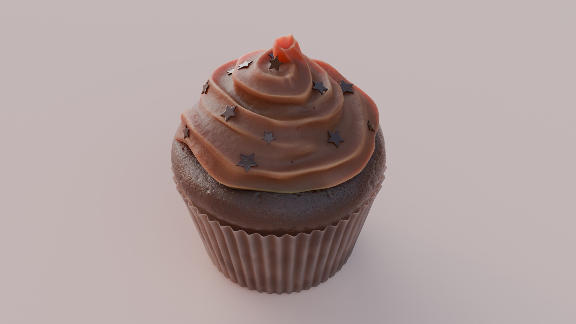 3D Chocolate Cupcake Model - TurboSquid 2195613