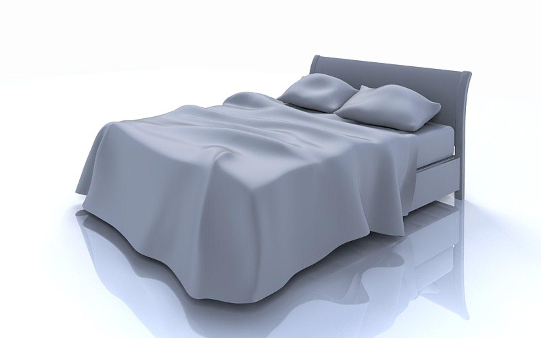 Queen Bed 3d Model