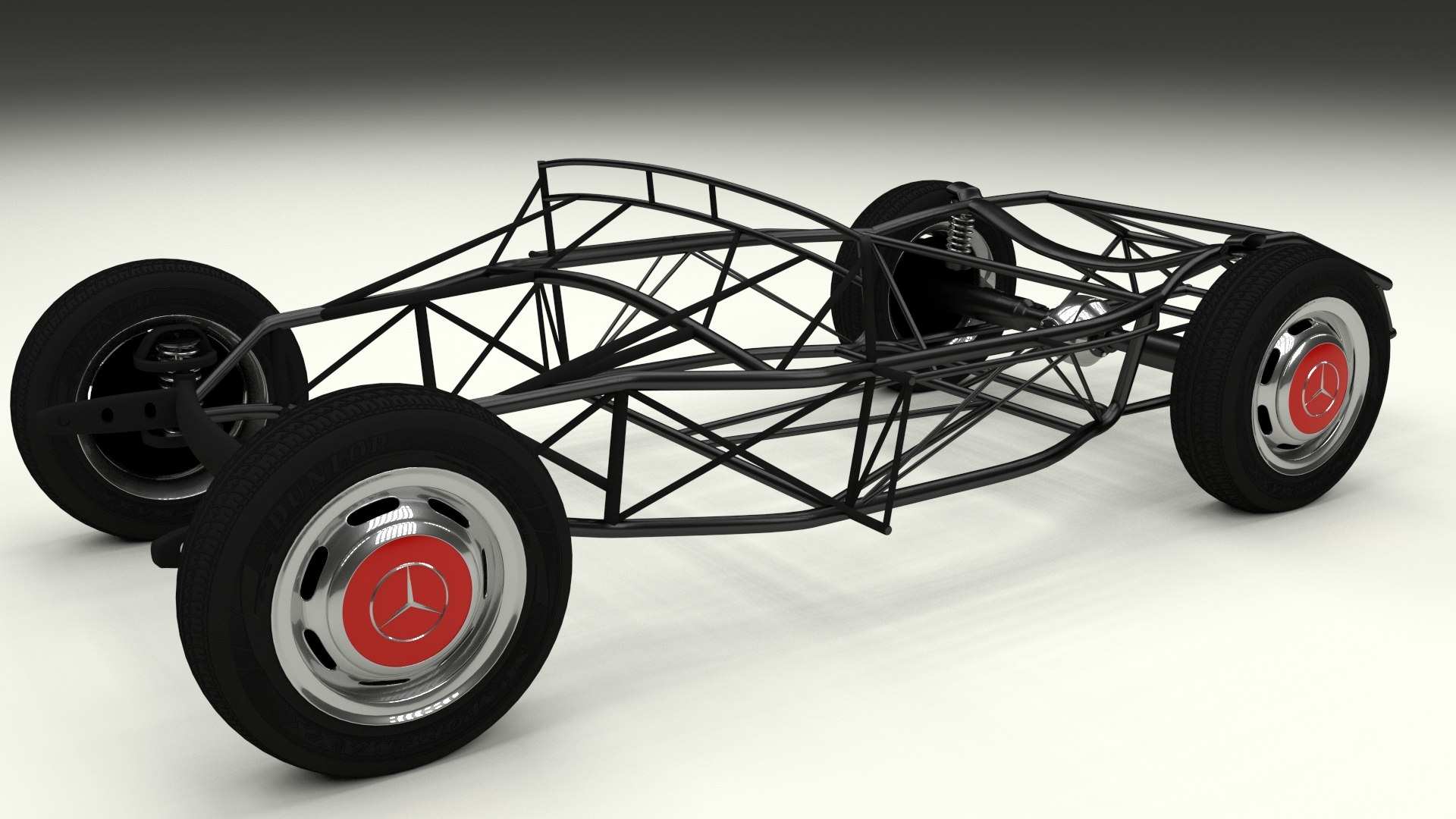 3d Mercedes 300sl Chassis