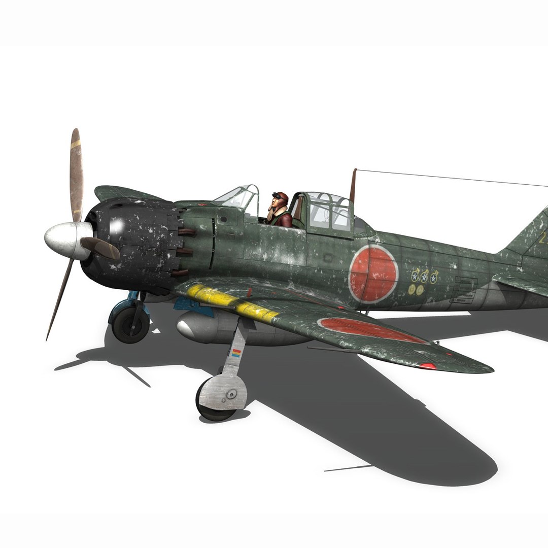 Cinema4d Mitsubishi A6m5 A6m Fighter Aircraft