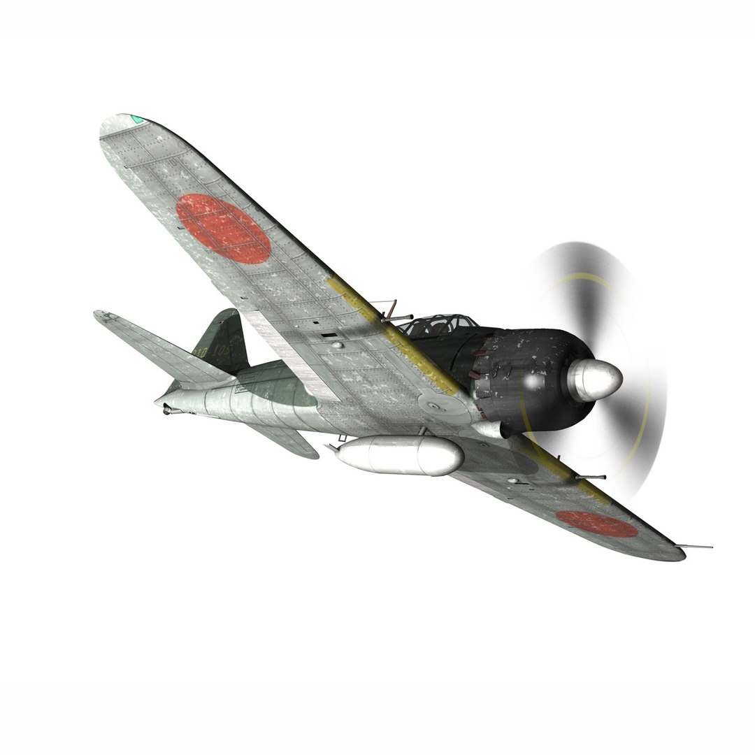 Cinema4d Mitsubishi A6m5 A6m Fighter Aircraft