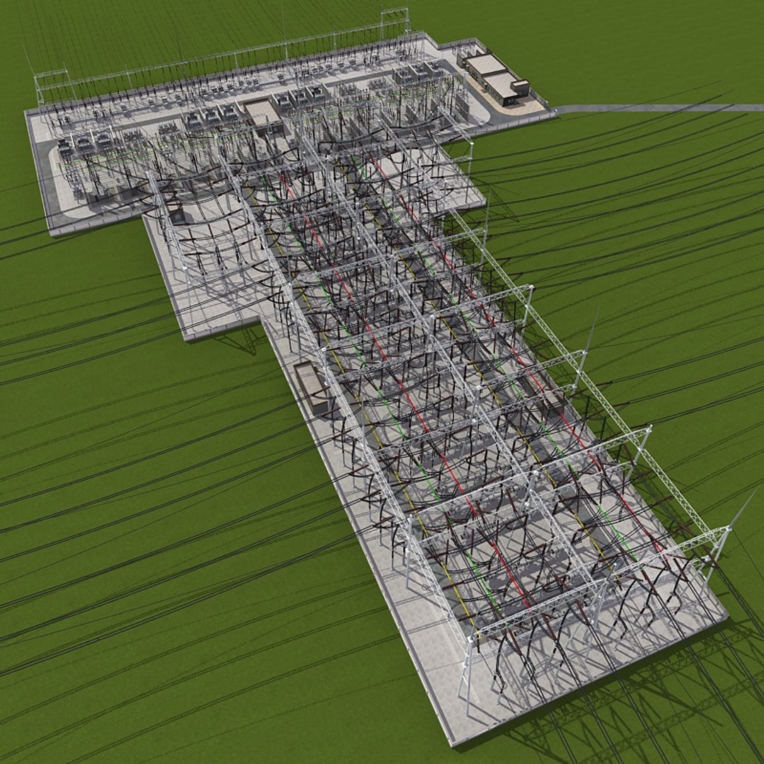 3D Model Substation Power Electricity - TurboSquid 1495631